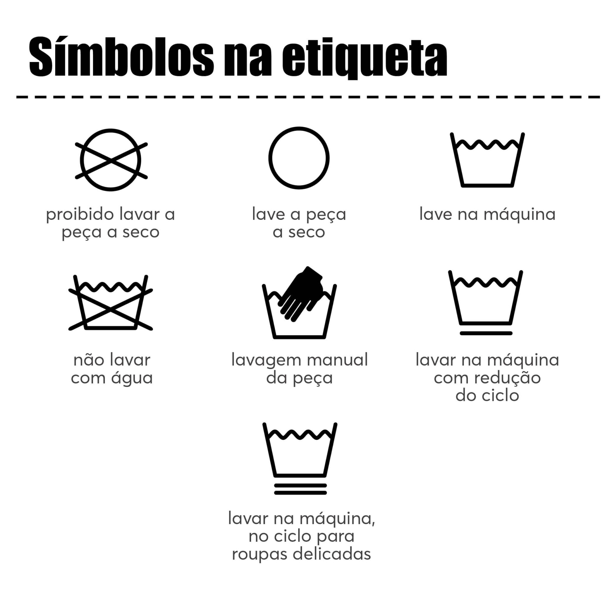 O que significam os símbolos nas etiquetas das roupas?